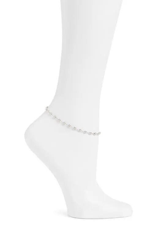 SHYMI Bezel-set Cubic Zirconia Anklet - Silver