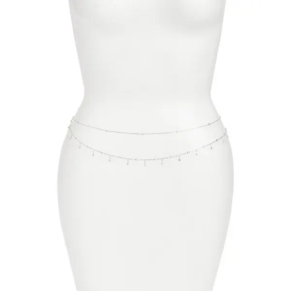 SHYMI Cubic Zirconia Body Chain - Silver