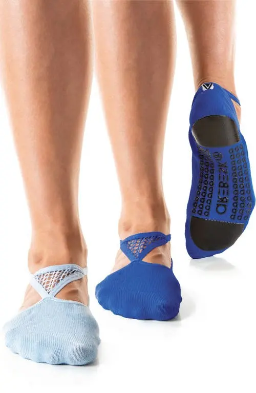 AREBESK Muse 2-pack No-slip Closed Toe Socks - Royal Blue - Light Blue