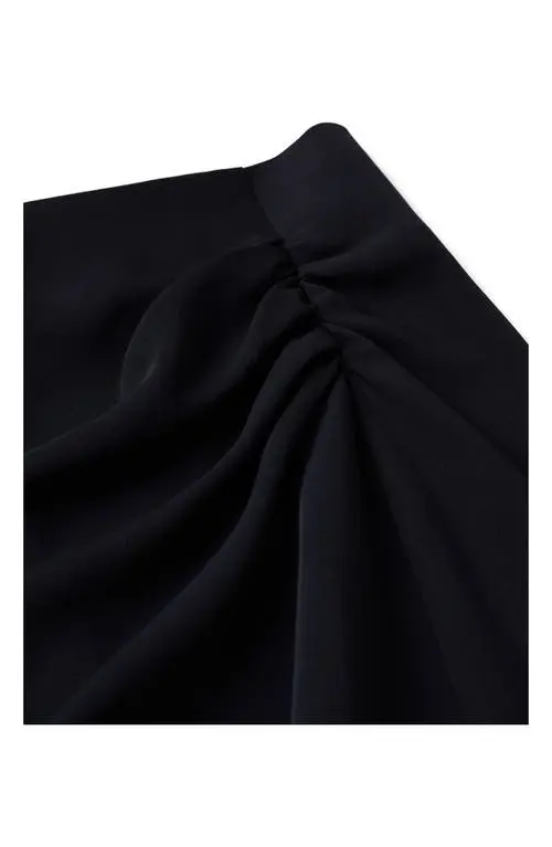 Mango Vent Midi Skirt - Black