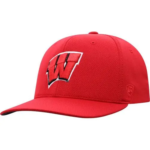 Top Of The World Wisconsin Badgers Reflex Logo Flex Hat - Red