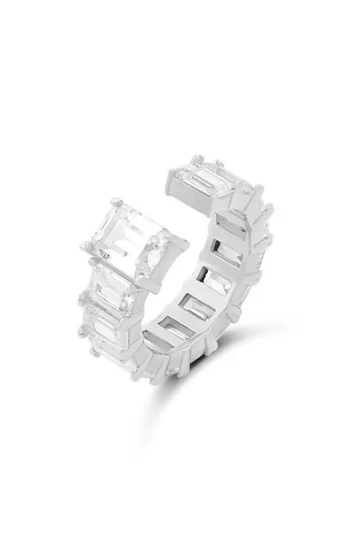 SHYMI Open Cubic Zirconia Band Ring - Silver