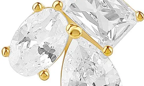 SHYMI Multi Shape Cubic Zirconia Stud Earrings - Gold