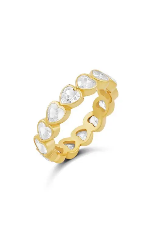 SHYMI Heart Cubic Zirconia Eternity Band - Gold