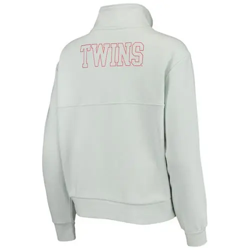 THE WILD COLLECTIVE Minnesota Twins Two-hit Quarter-zip Pullover Top
