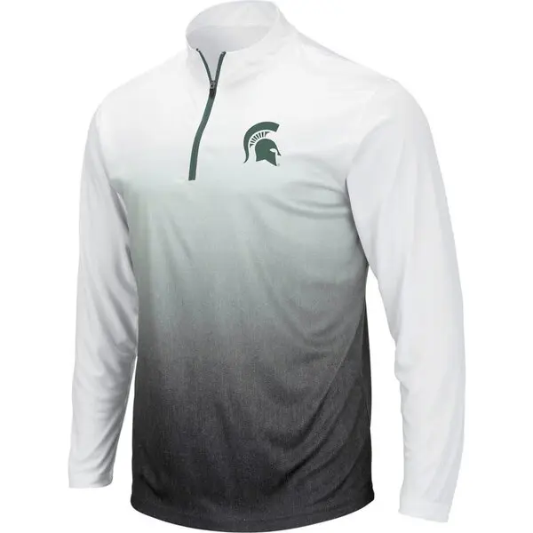 COLOSSEUM Michigan State Spartans Magic Team Logo Quarter-zip Jacket