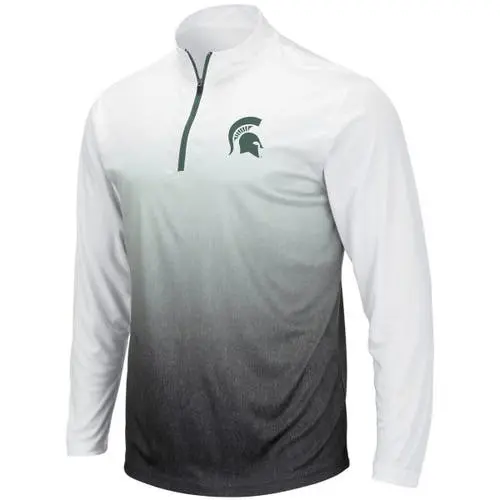 COLOSSEUM Michigan State Spartans Magic Team Logo Quarter-zip Jacket