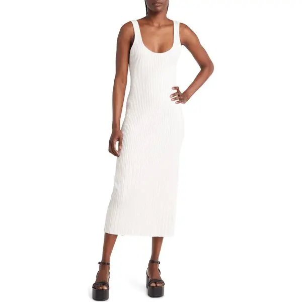 open edit ribbed sweater tank dress 30 Stylish, Cheap Dresses All Under $100