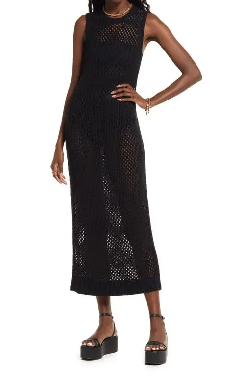 OPEN EDIT Open Stitch Sleeveless Sweater Dress