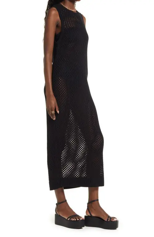 OPEN EDIT Open Stitch Sleeveless Sweater Dress