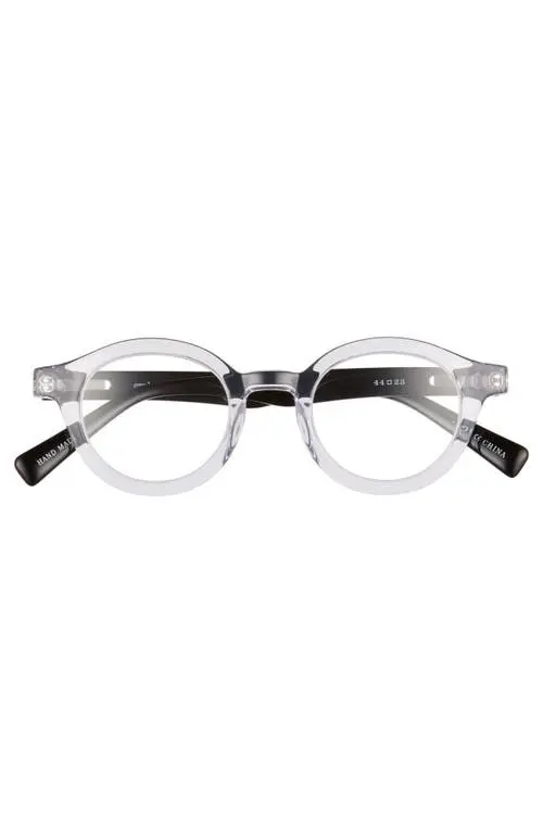 Eyebobs Tv Party 44mm Round Reading Glasses - Clear/black/clear
