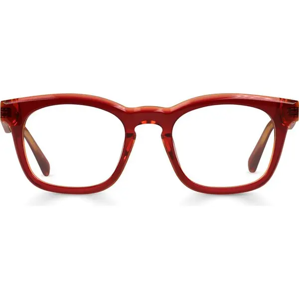 Eyebobs Humble Narrator 50mm Reading Glasses - Red / Orange Crystal