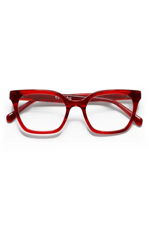 Eyebobs Overlook 50mm Cat Eye Reading Glasses - Red Crystal/clear
