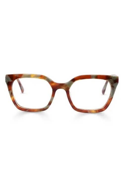 Eyebobs Overlook 50mm Cat Eye Reading Glasses - Teal And Brown Marble