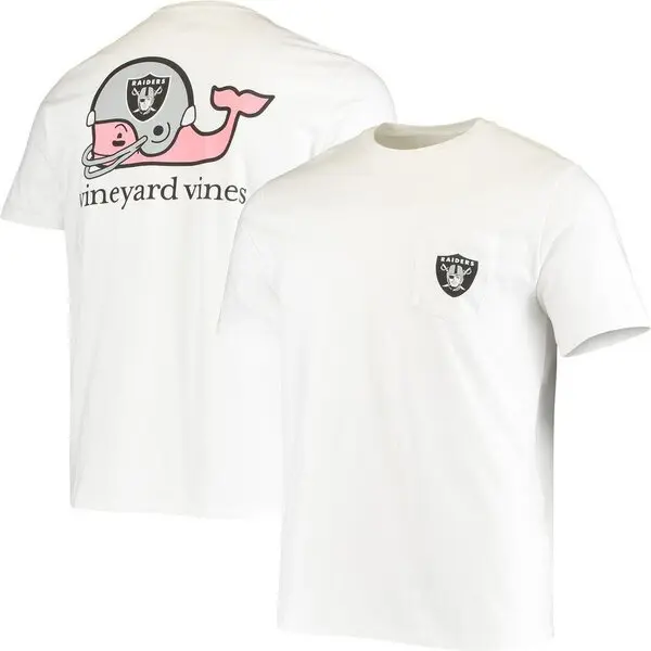 Vineyard Vines Las Vegas Raiders Big & Tall Helmet T-shirt - White