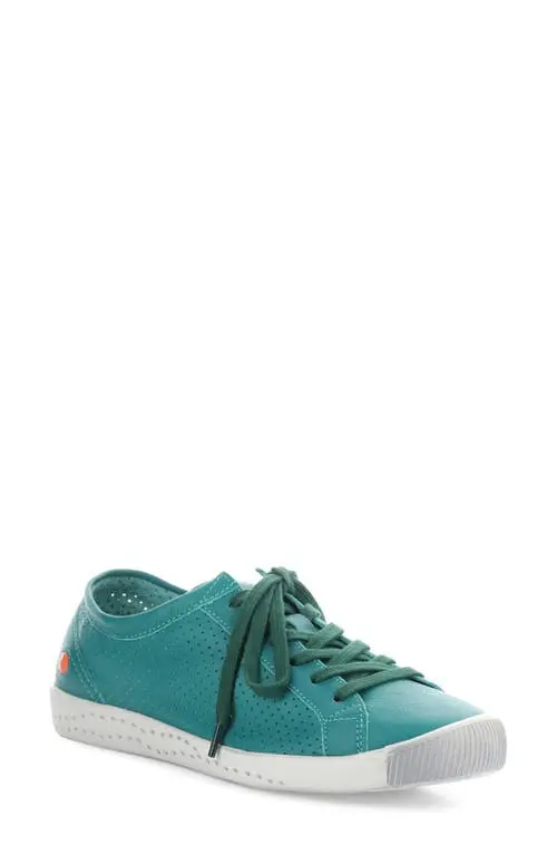 Fly London Ica Leather Sneaker - 048 Petrol Smooth Leather