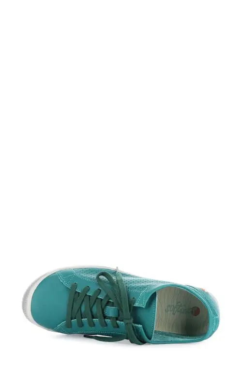 Fly London Ica Leather Sneaker - 048 Petrol Smooth Leather