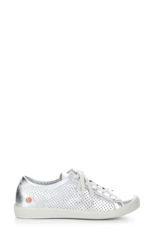 Fly London Ica Leather Sneaker - Silver