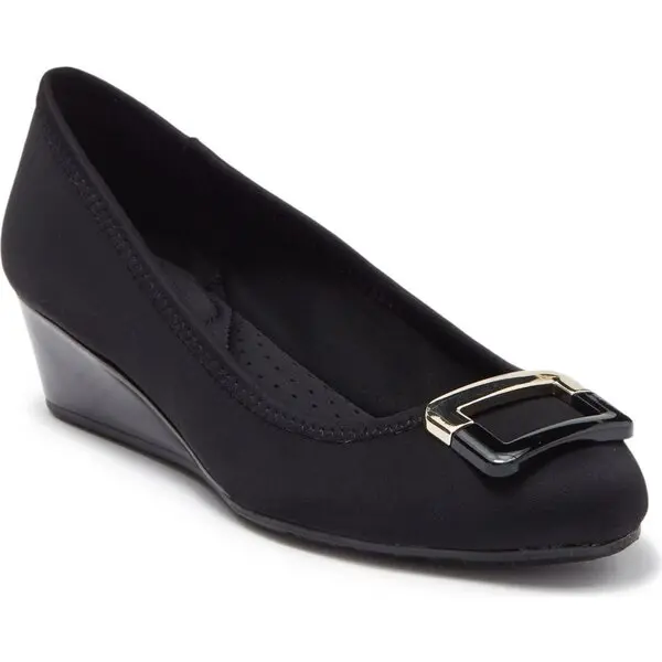Bandolino Buckle Embellished Wedge Pumps - Xbl15
