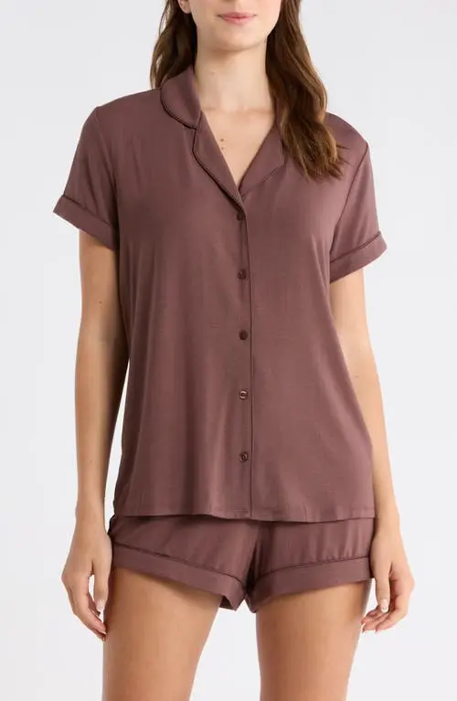 Nordstrom Moonlight Eco Short Pajamas - Brown Roast