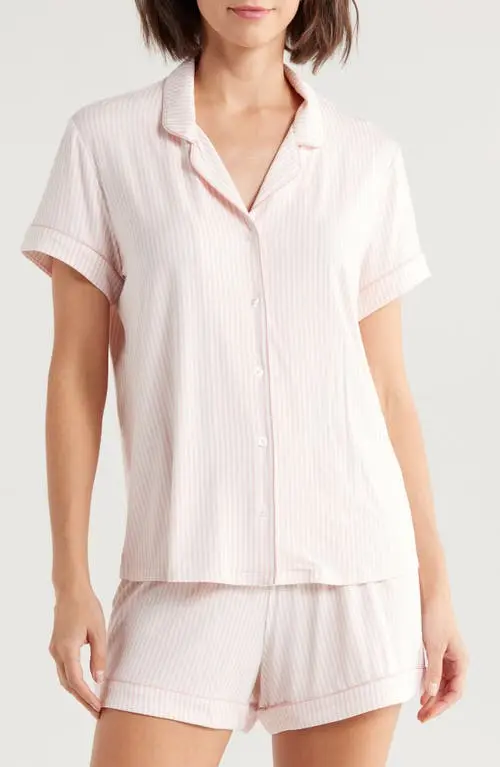 Nordstrom Moonlight Eco Short Pajamas - Pink Peachskin Skinny Stripe