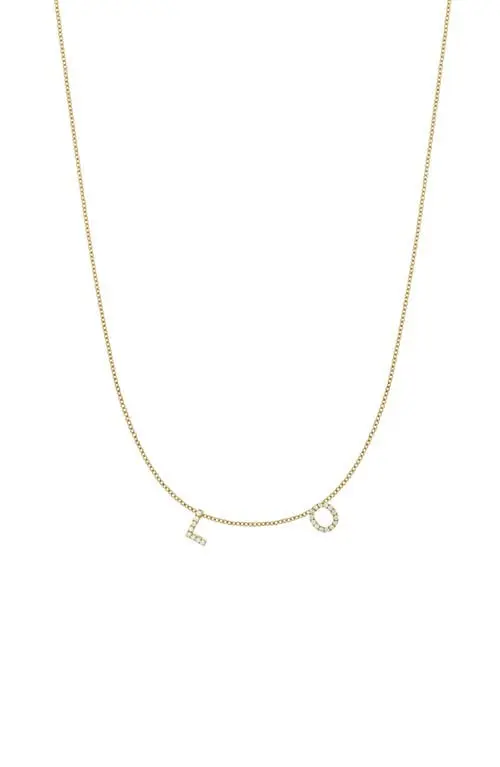 Bony Levy Classic Initial Diamond Charm Necklace - 18k Yellow Gold - 2 Charms