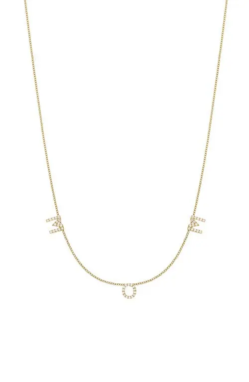 Bony Levy Classic Initial Diamond Charm Necklace - 18k Yellow Gold - 3 Charms