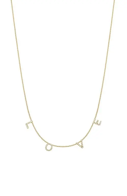 Bony Levy Classic Initial Diamond Charm Necklace - 18k Yellow Gold - 4 Charms