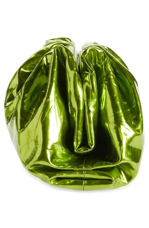 Bottega Veneta Teen Pouch Leather Clutch - Chlorophyll-silver
