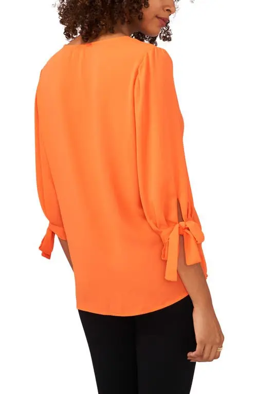 Chaus Tie Sleeve Blouse - Orange