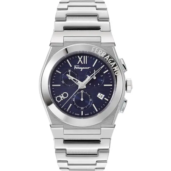 FERRAGAMO Vega Chronograph Bracelet Watch - Stainless Steel