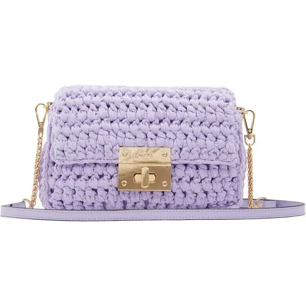 Aldo Crocheted Crossbody Bag - Light Purple