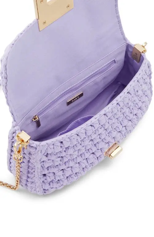 Aldo Crocheted Crossbody Bag - Light Purple
