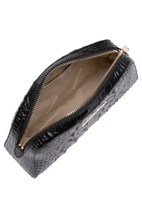 Brahmin Dany Croc Embossed Leather Cosmetics Pouch