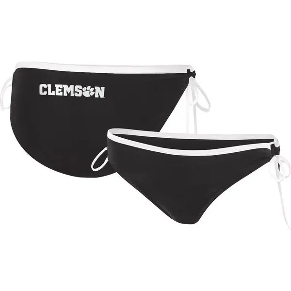 G-III 4HER BY CARL BANKS Clemson Tigers Perfect Match Bikini Bottom - Black
