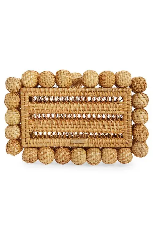Cult Gaia Eos Rattan Box Clutch