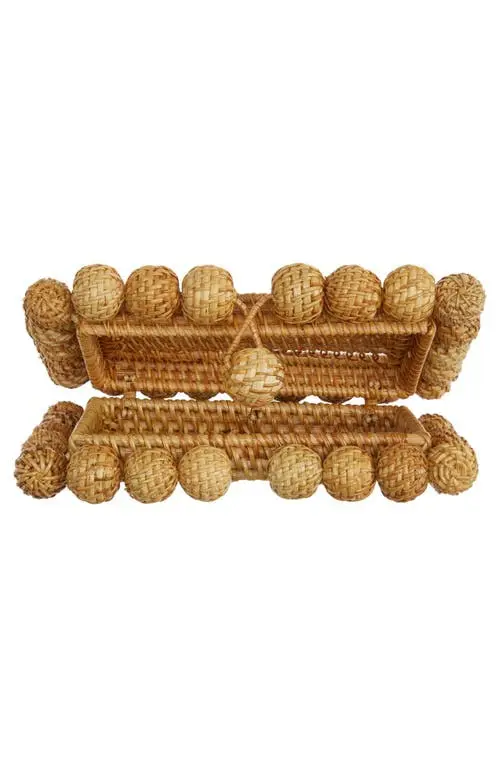 Cult Gaia Eos Rattan Box Clutch