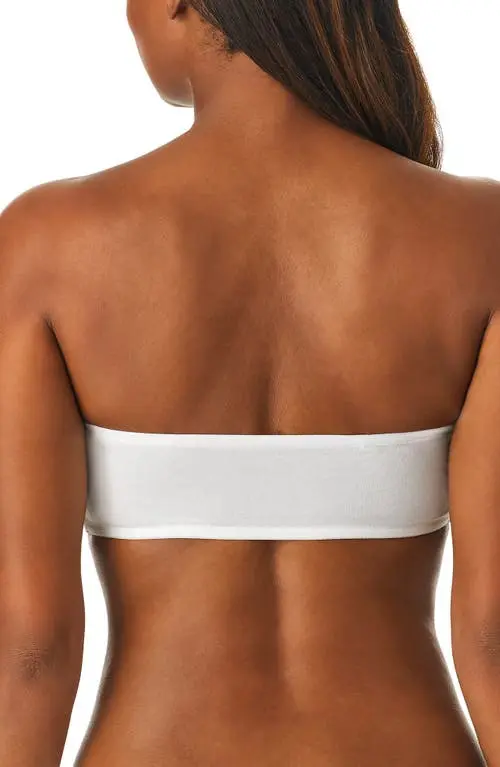 ON GOSSAMER Cabana Strapless Cotton Blend Bandeau - White