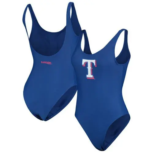 G-III 4HER BY CARL BANKS Texas Rangers Making Waves One-piece Swimsuit - Royal