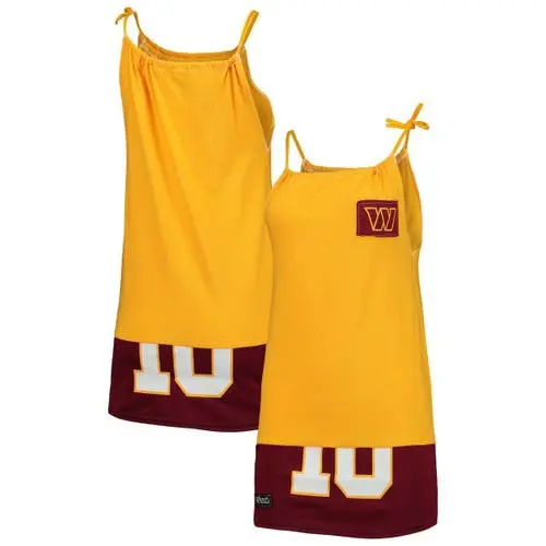 REFRIED APPAREL Washington Commanders Sleeveless Tank Dress - Gold