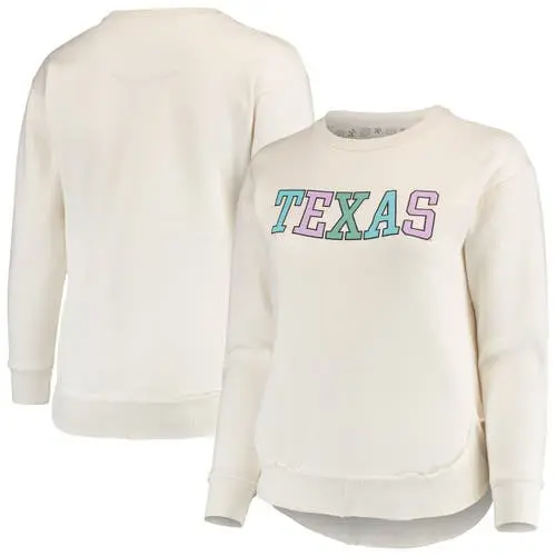 PRESSBOX Texas Longhorns Oversized Pullover Sweatshirt