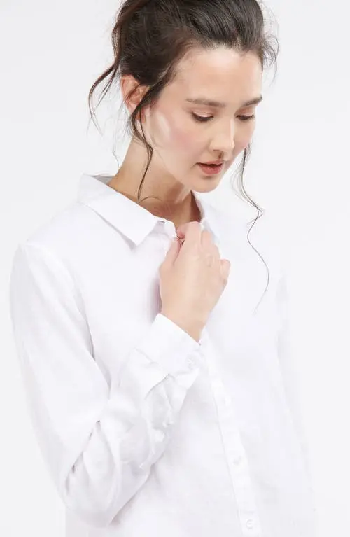 Barbour Linen Button-up Shirt - White