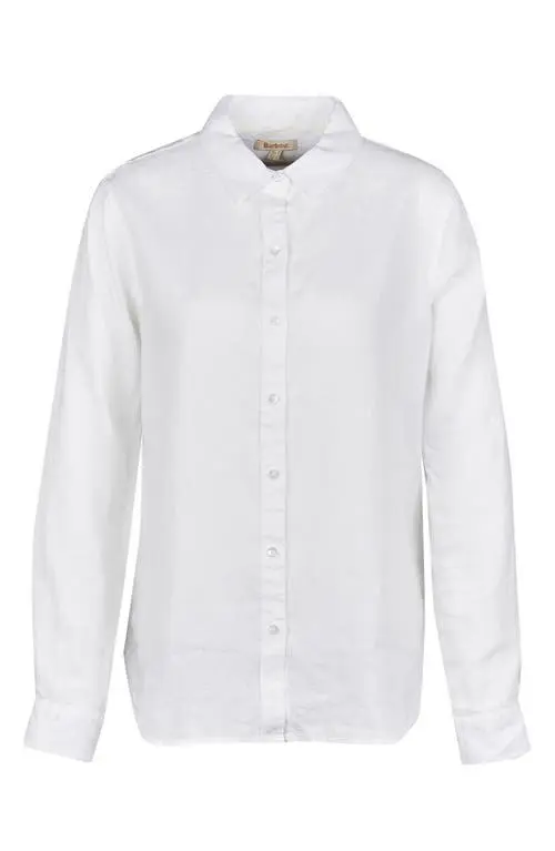 Barbour Linen Button-up Shirt - White