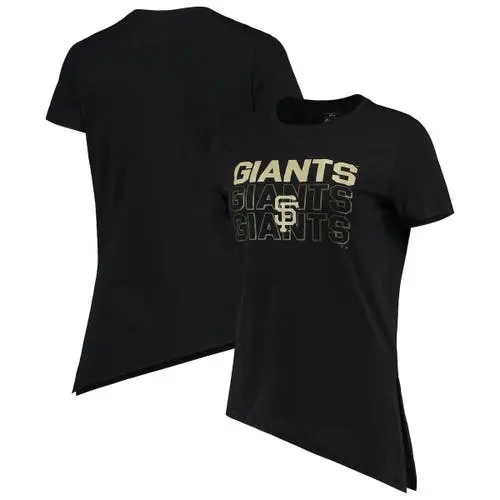 LEVELWEAR San Francisco Giants Birch Delta Asymmetrical T-shirt - Black