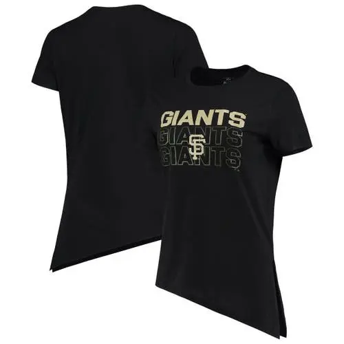 LEVELWEAR San Francisco Giants Birch Delta Asymmetrical T-shirt - Black