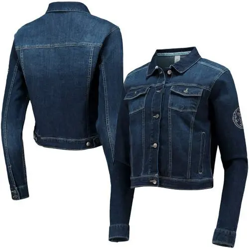 LUSSO Dallas Mavericks Georgie Swarovski Crystals Button-up Denim Jacket - Blue