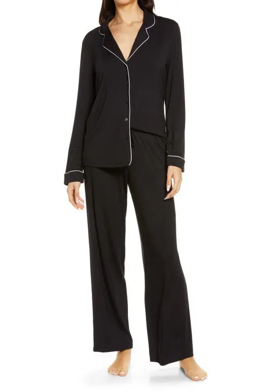 Nordstrom Moonlight Eco Knit Pajamas - Black
