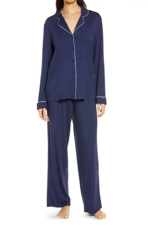 Nordstrom Moonlight Eco Knit Pajamas - Navy Peacoat