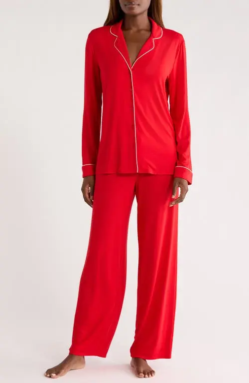 Nordstrom Moonlight Eco Knit Pajamas - Red Barbados Cherry