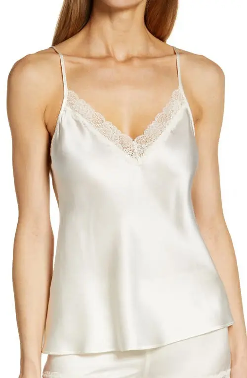 ETAM Milky Silk Lace Trim Camisole - Pearl